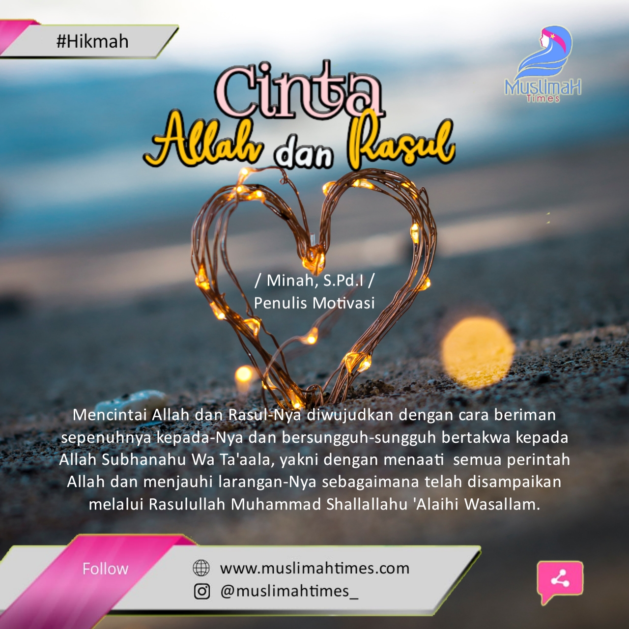 Cinta Allah dan Rasul - Muslimah Times